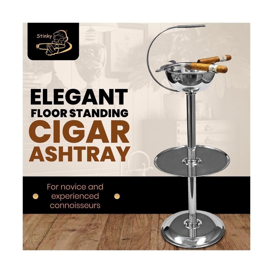 Silver with Floor Design, Standing Cigar Stinky Windproof Stain ...