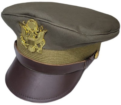 US Army Military Officers WW2 Peaked Crusher Crush Style Visor Cap ...