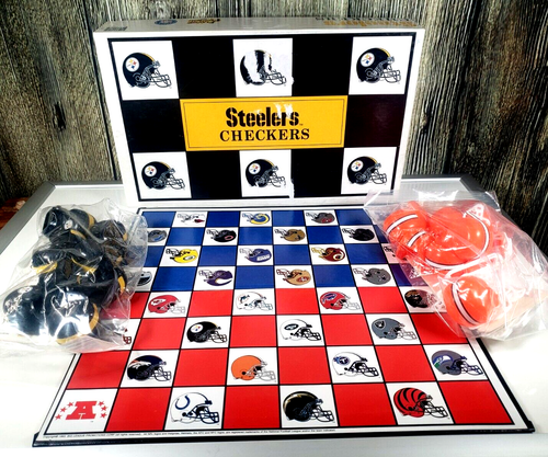 NFL Helmet Checkers Board Game Pittsburg Steelers Vintage READ | eBay