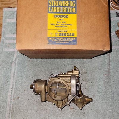 Stromberg WW 380320 Carburetor 1953 Dodge D44 D48 w/ M6 Trans NOS in ...