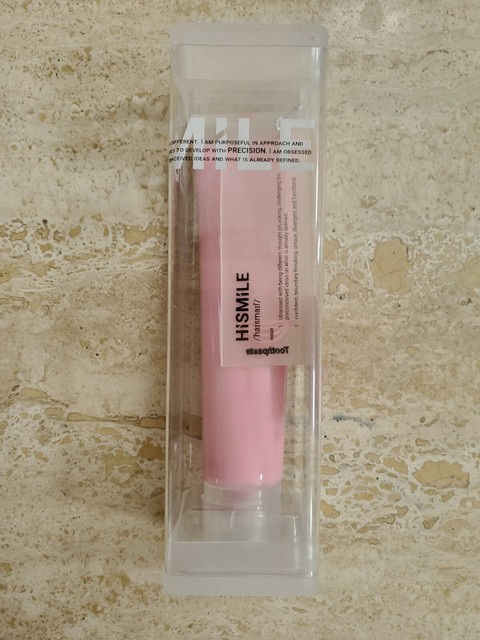 THE HiSmile Pink Toothpaste 18g Travel Size Bamboo Toothbrush for sale ...