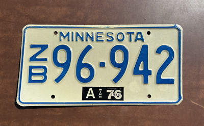 Vintage 1976 Minnesota License Plate 76 tag sticker 10,000 Lakes NOS | eBay