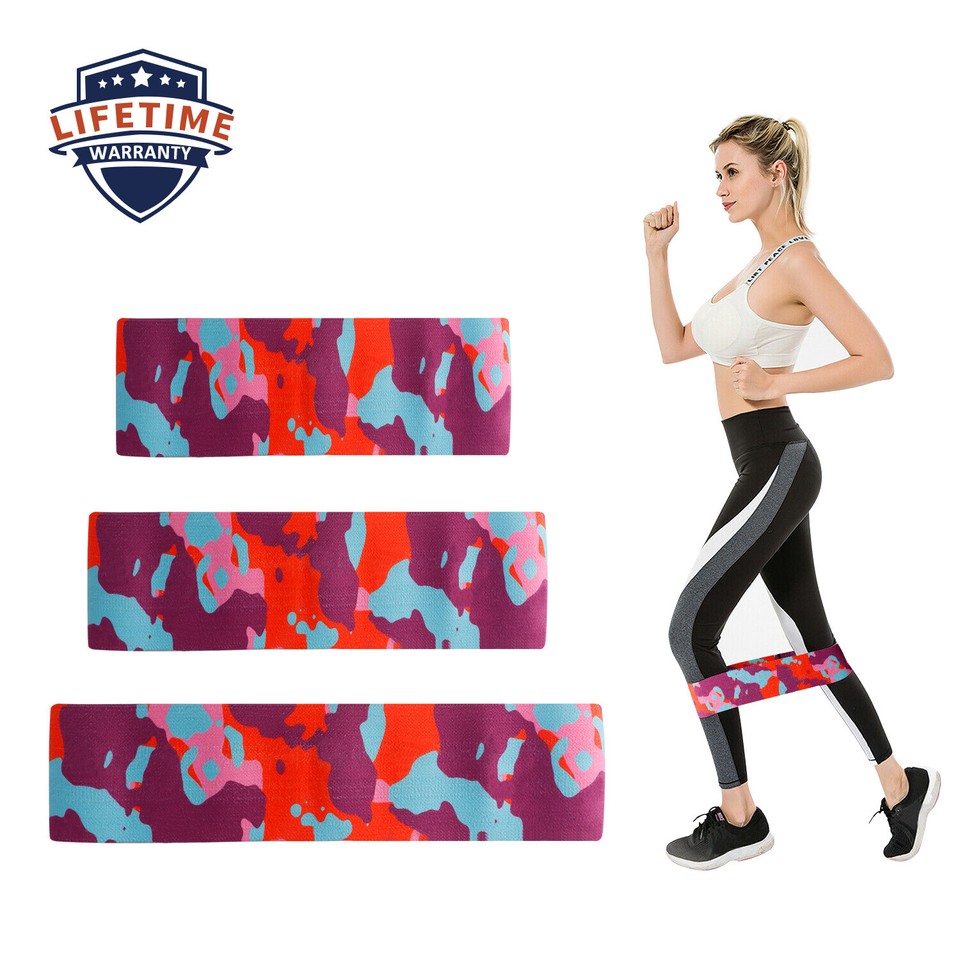 1/3pcs Resistance Bands Fabric Sports Loop Exercise Band Set Workout ...