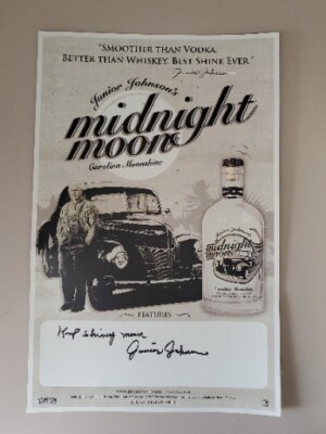 Junior Johnson NASCAR HOF Moonshine Signed Autograph 11x17 Poster ...