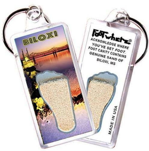 Biloxi, MS FootWhere® Souvenir Keychain. Made in USA | eBay