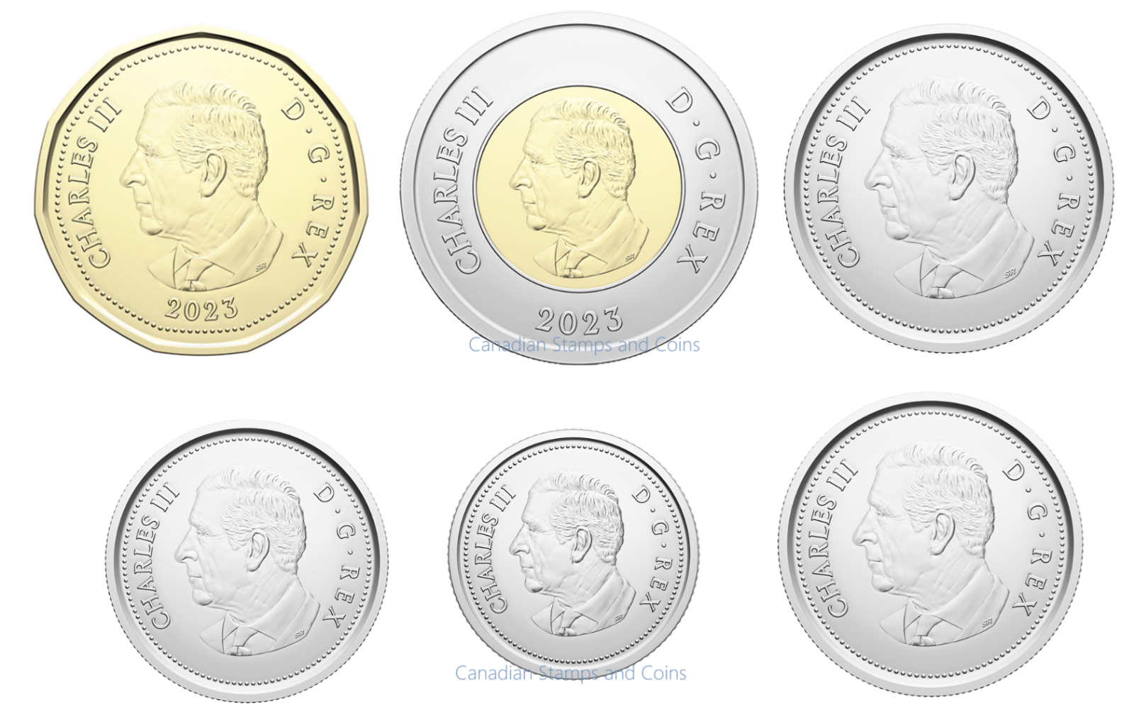 Canada 2023 King Charles III First Strike Set of 6 Coins Uncirculated ...