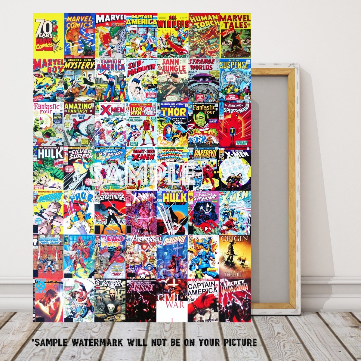 Marvel Comics Wall Mural Marvel Comic Multicolour Wall Art (H)92.5cm X