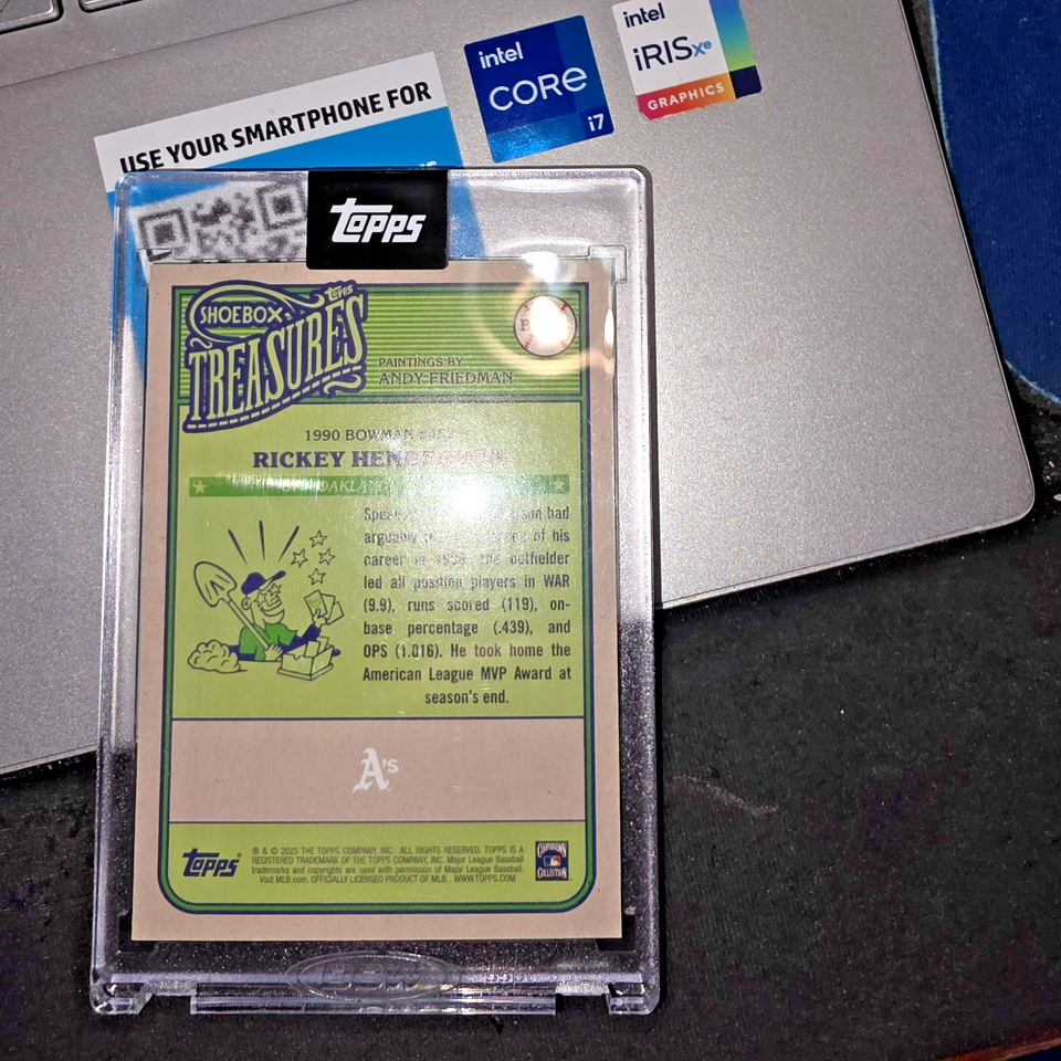 2025 SHOEBOX TREASURES "1990 BOWMAN #457" #B90-8 RICKEY HENDERSON ...