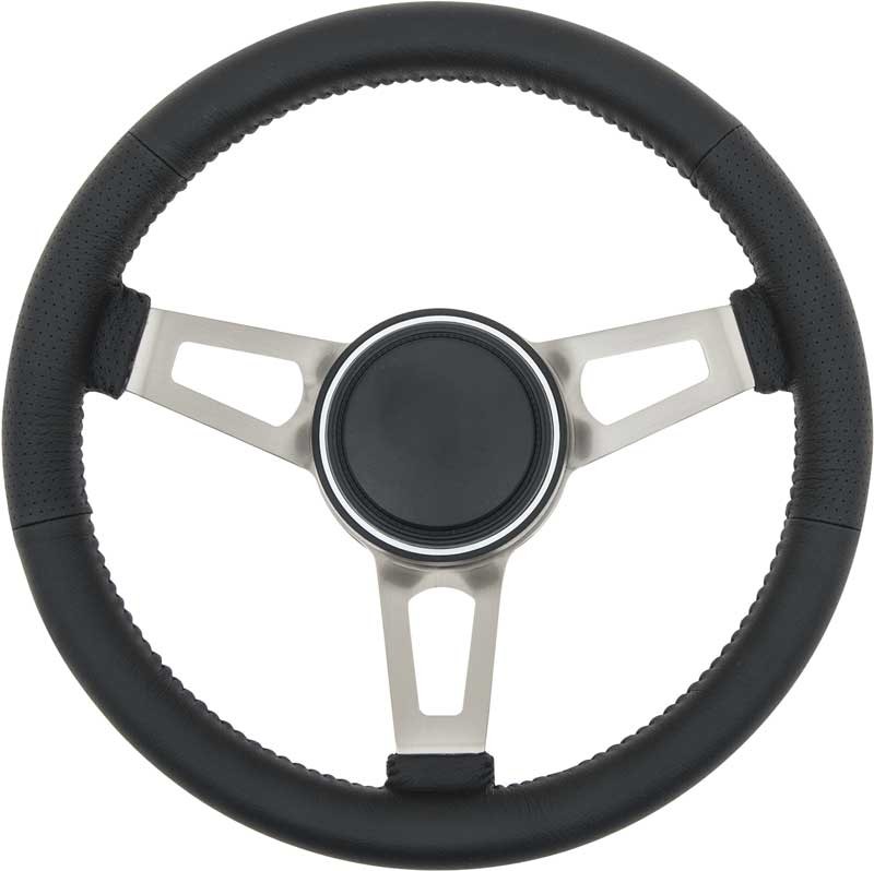 1960-76 Mopar - GT3 Retro Tuff Steering Wheel - Black Leather | eBay