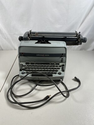 Vintage Blue Underwood Scriptor Electric Typewriter Model 13 Working ...