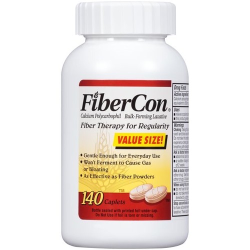 FIBERCON CAPLET 140CT calcium polycarbophil ORAL TABLET 625 MG ...