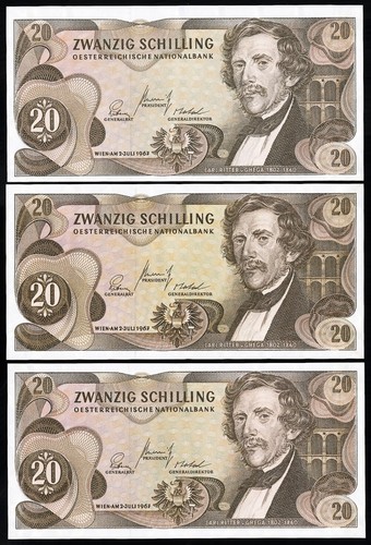 Austria Paper Money Lot of 3 Notes 1980s | eBay