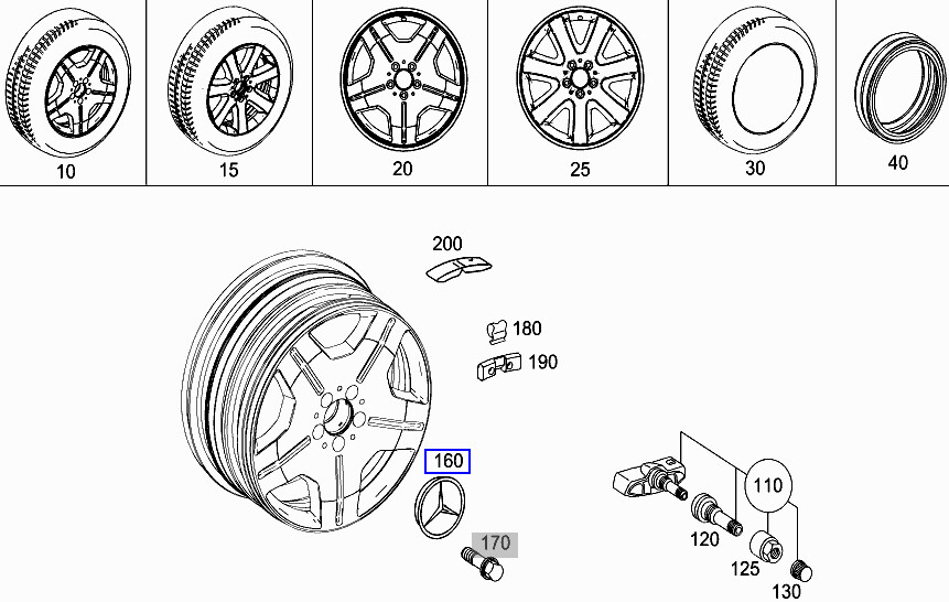 Mercedes SINGLE Star Logo Wheel Hub Cap Centre Badge B66470202 New ...