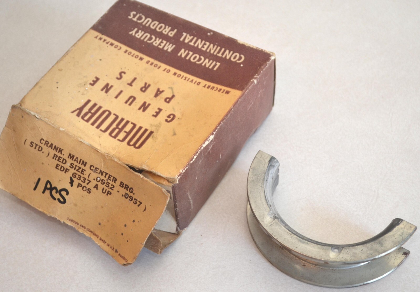 NOS 1958 Edsel 410 Crankshaft Main Center Bearing, E475 Engine EDF-6337 ...