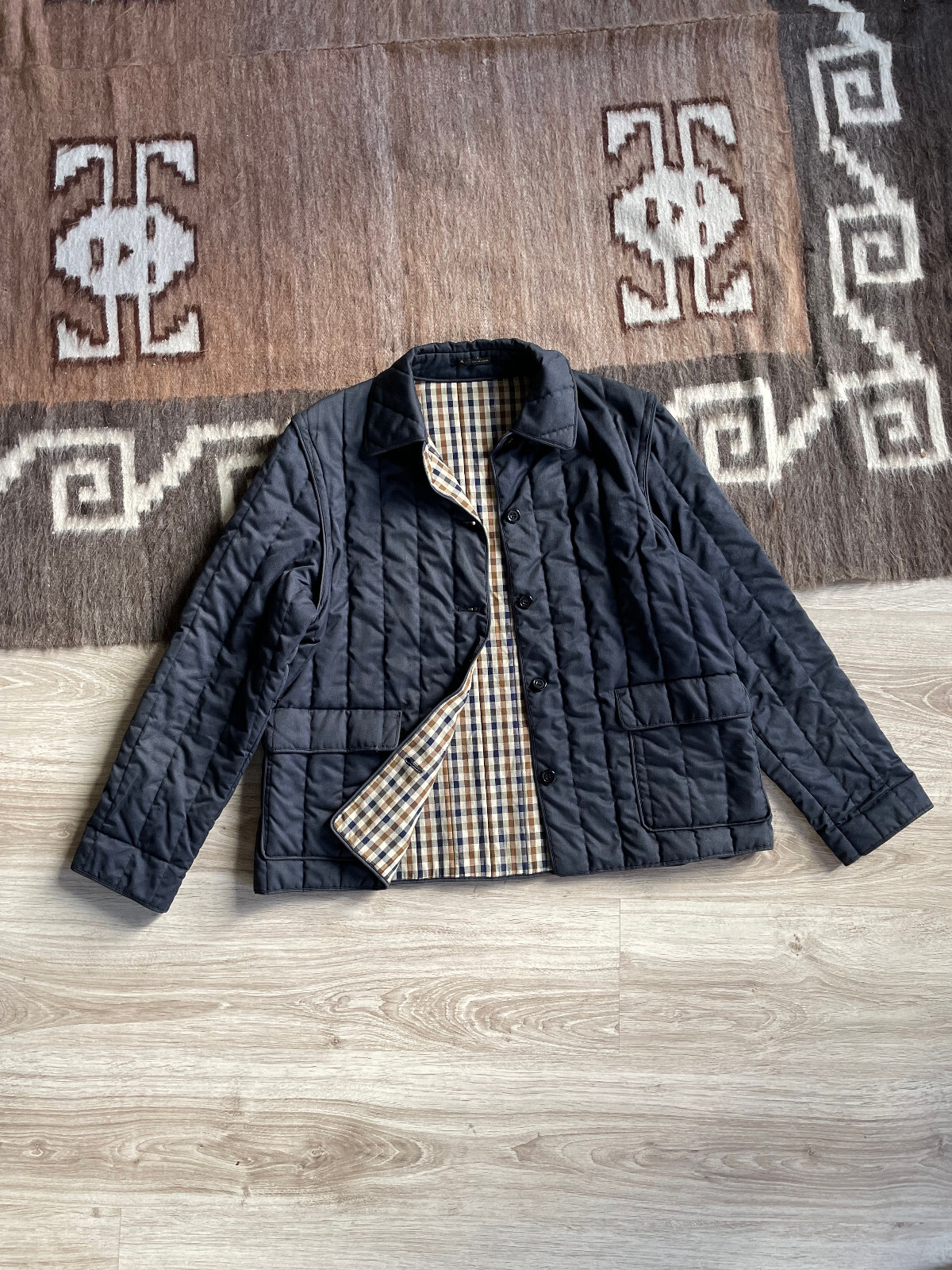 Aquascutum Vintage 80s Women's Quilted Blue Jacket Size XXL | eBay