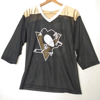 Pittsburgh Penguins Mario Lemieux Jersey Youth XL Mesh Shirt Black UPMC ...