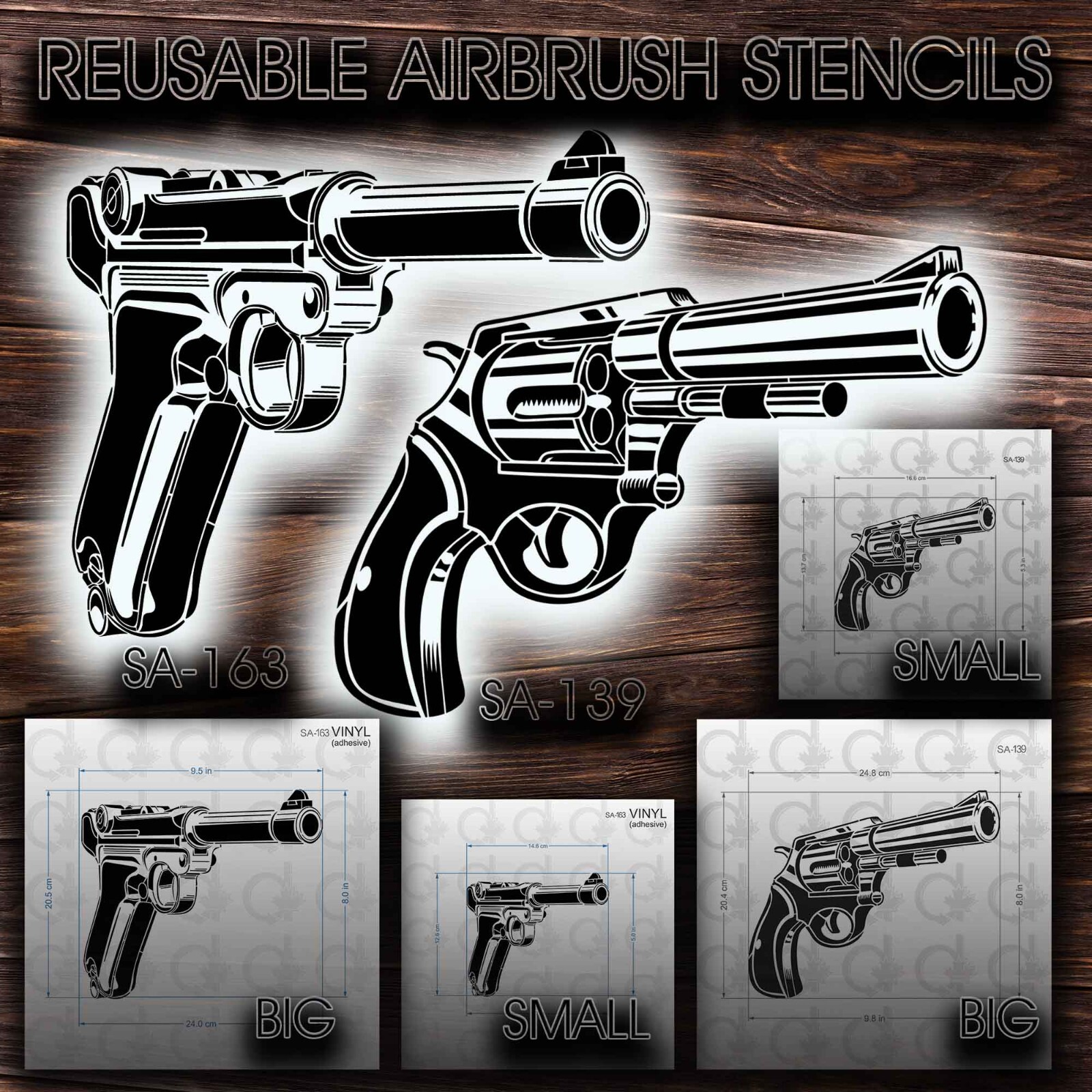 Handgun Stencils