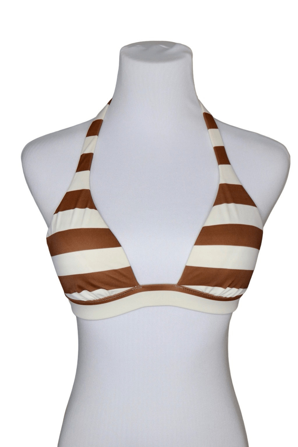 Victoria's Secret White Brown Halter Push Up Bikini S… - Gem