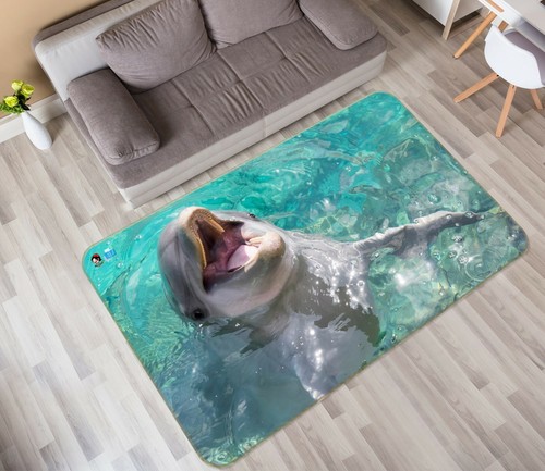 3D Blue Ocean Dolphin ZHUA763 Game Non Slip Rug Mat Photo Carpet Amy | eBay