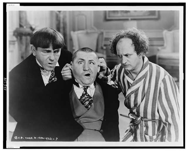 Photo:Moe Howard, Curly Howard and Larry Fine, the Three Stooges | eBay
