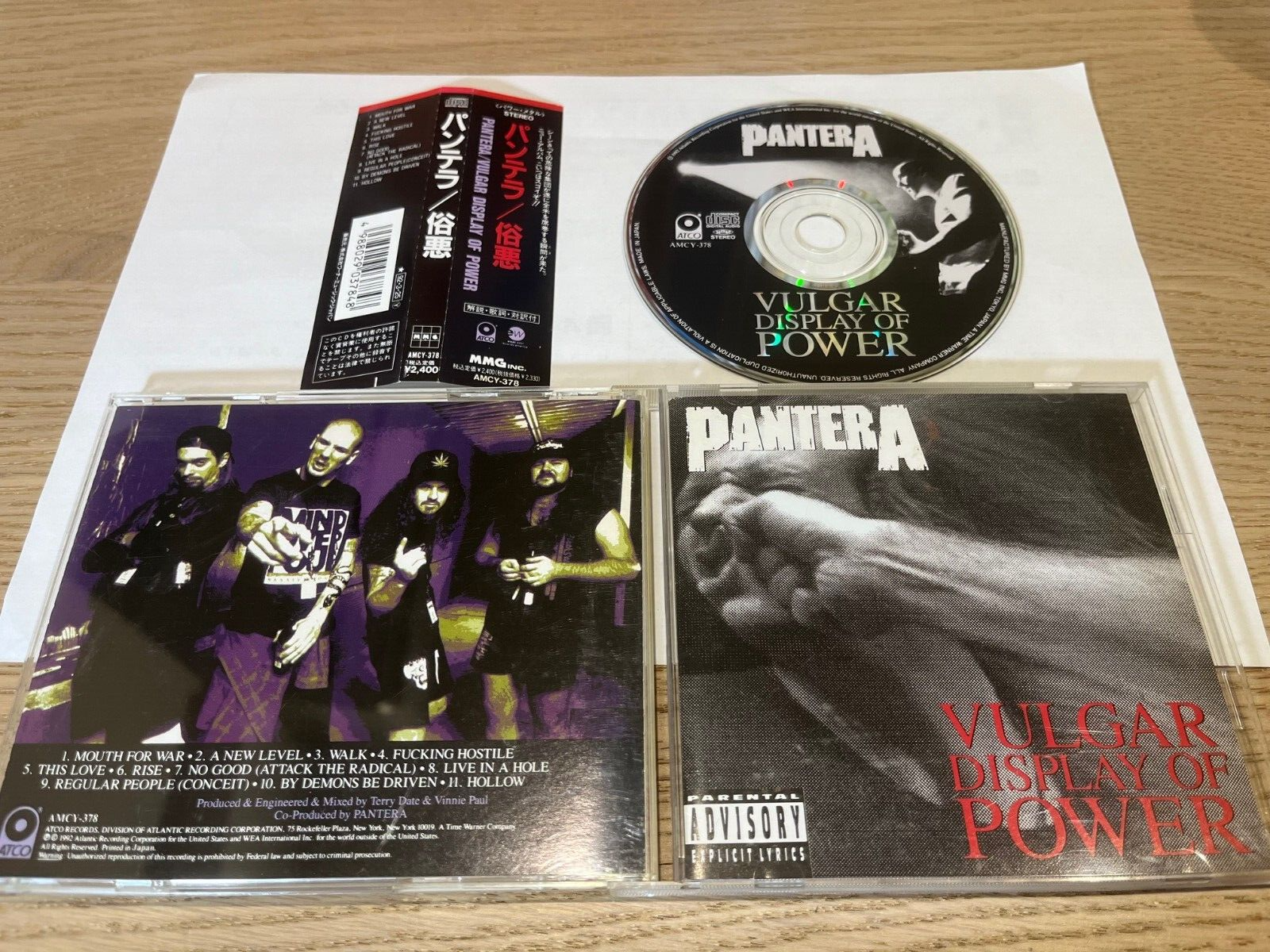 PANTERA - Vulgar Display of Power / ORG 92 Japan | eBay