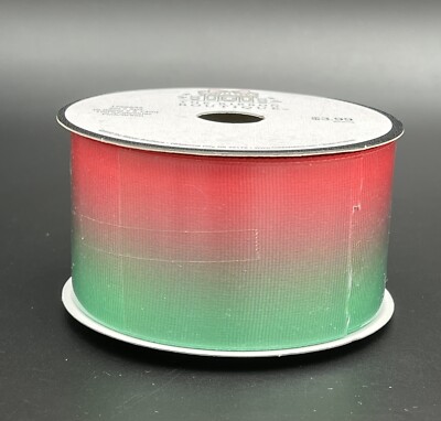 NEW The Ribbon Boutique Green Red Ombre Grosgrain Ribbon 2" x 3yd ...