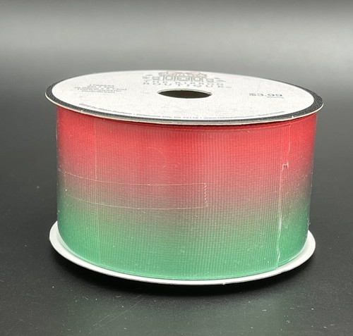 NEW The Ribbon Boutique Green Red Ombre Grosgrain Ribbon 2" x 3yd ...