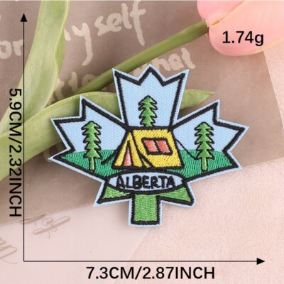 alberta cabin forest Embroidered Iron On Patch 3696 | eBay