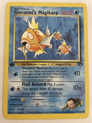 Pokémon TCG Giovanni's Magikarp Gym Challenge 73 Regular 1st Edition ...
