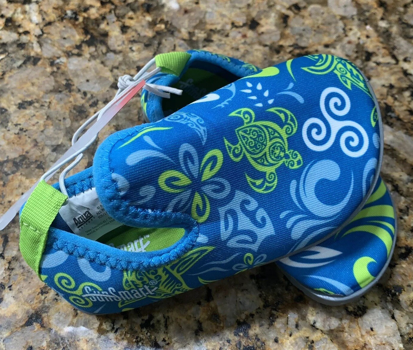 New sunsmart by aqua swimming shoes blue green Upf 50 | eBay