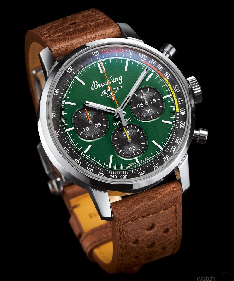 Breitling Top Time Ford Mustang Green Dial 42mm A253101A1L1X1 | eBay