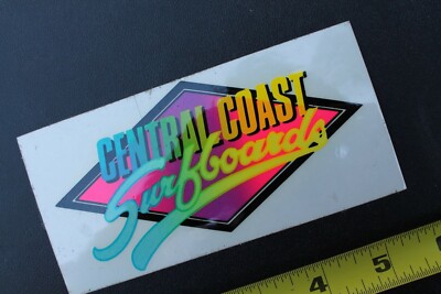 Central Coast Surfboards CCS Rainbow Clear 80s Neon V29B Vintage ...