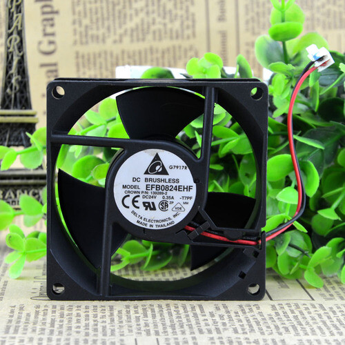 Delta Cooling Fan EFB0824EHF DC24V 0.35A 8032 80*80*32mm 2-Wires | eBay
