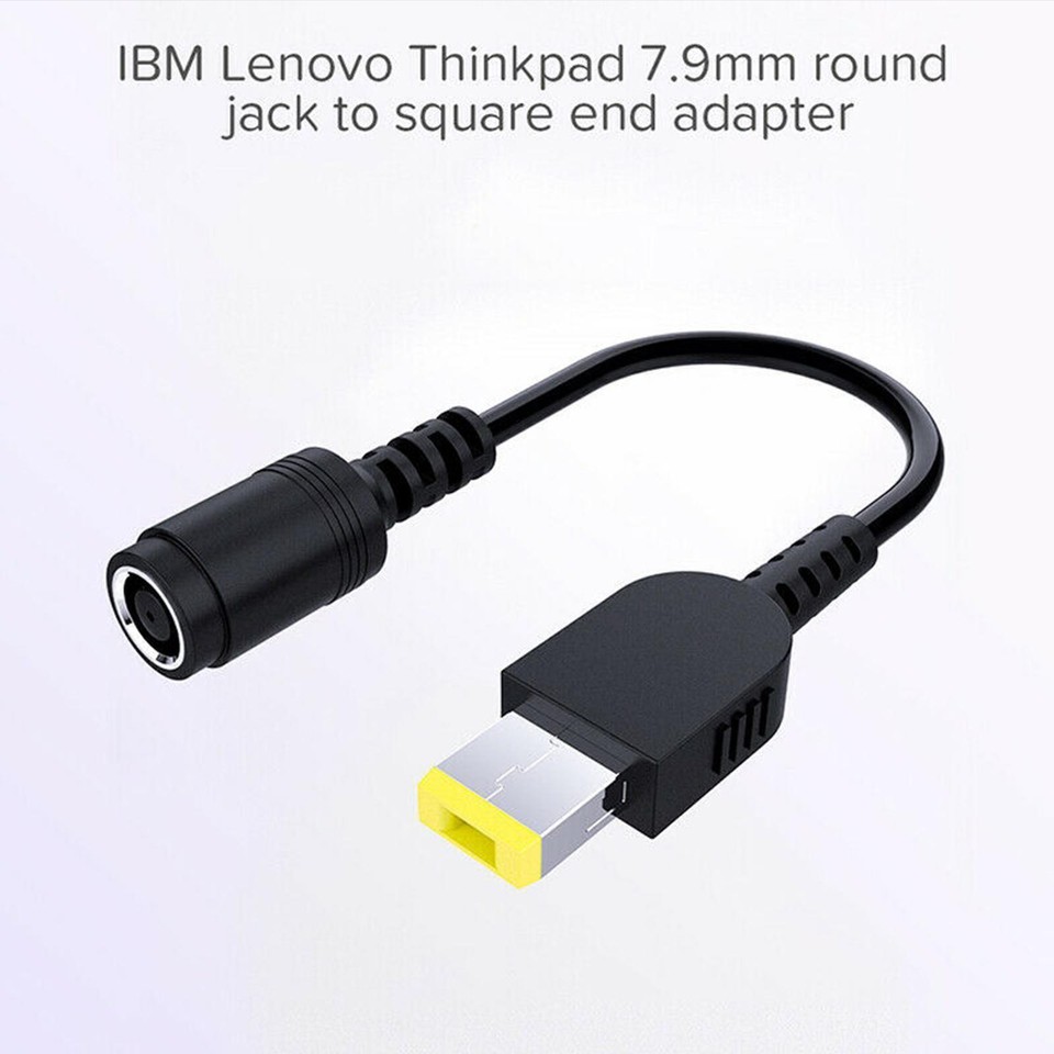 Round Jack to Square Plug Adapter Charger Power Converter X2B6 For Leno ...