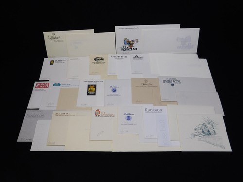 20 Vtg 80s 90s Hotel Motel & More Blank Stationary Sheets And Envelopes ...