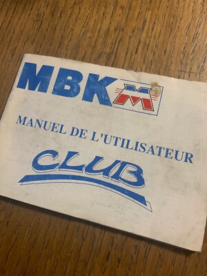 Manuel Utilisateur Mbk Club | eBay