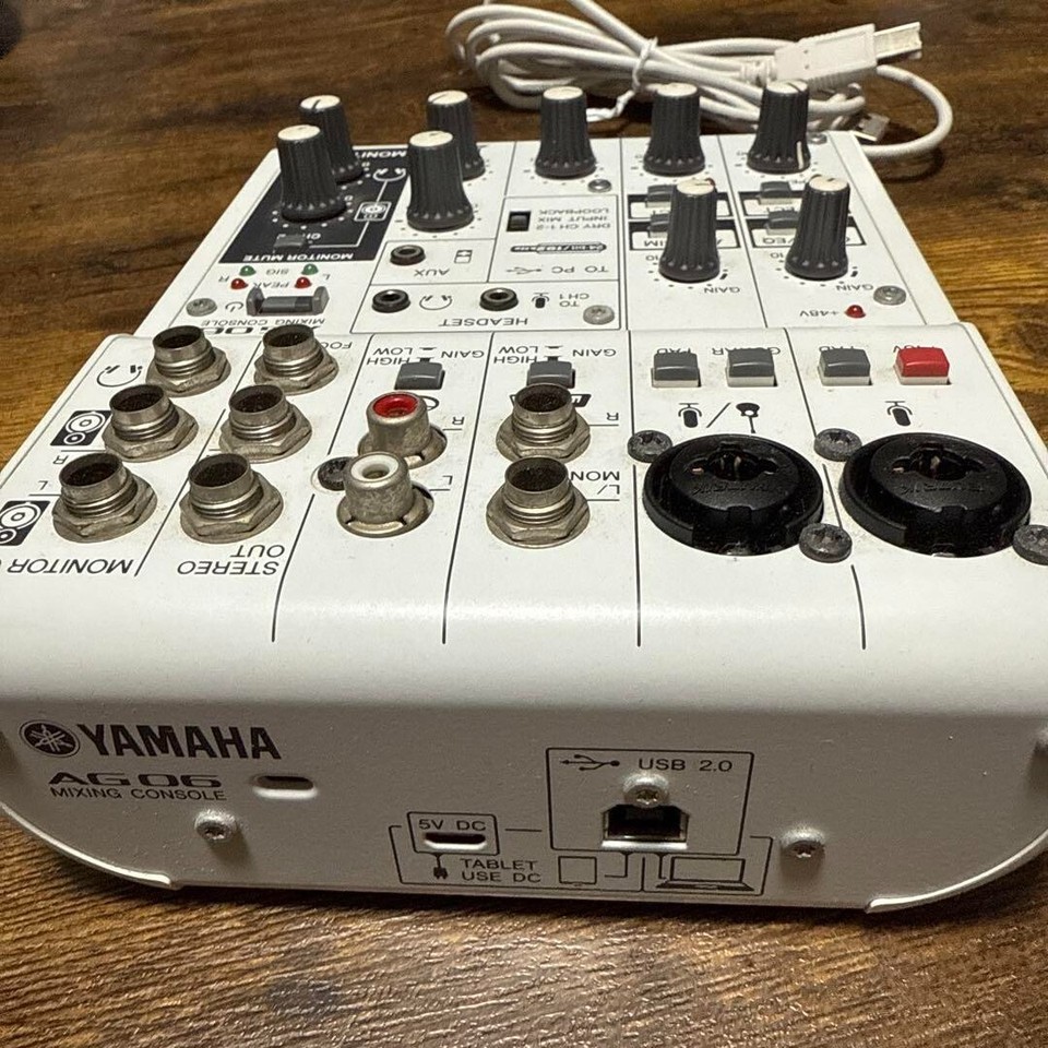 YAMAHA AG06MK2 W 6ch Live Streaming Mixer White AG06 MK2 MKII Japan ...