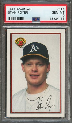 BB - 1989 Bowman - #195 - Stan Royer - PSA 10 - GEM MT | eBay