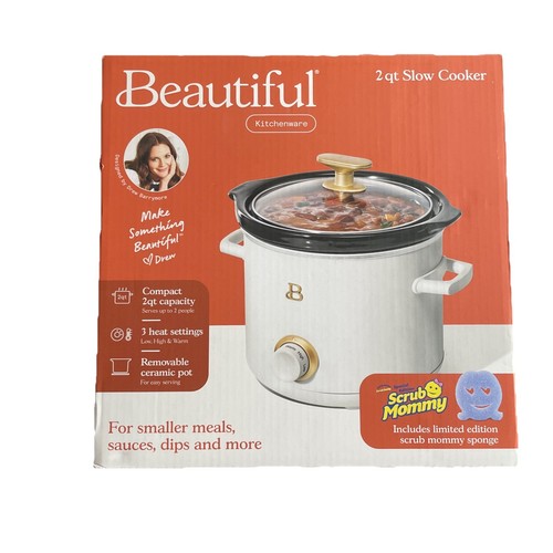 Beautiful Kitchenware 2 Quart Slow Cooker - WHITE ICING - by Drew ...