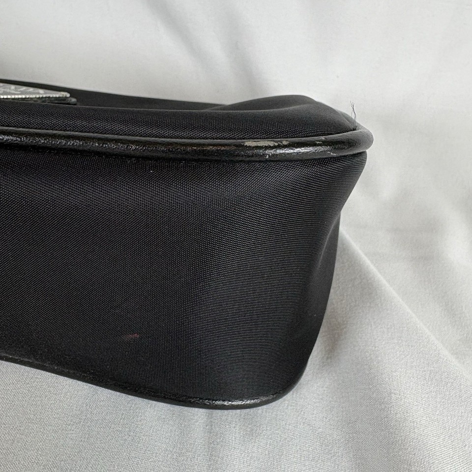 PRADA Milano Mini Bag Nylon Saffiano Leather Elements Black | eBay