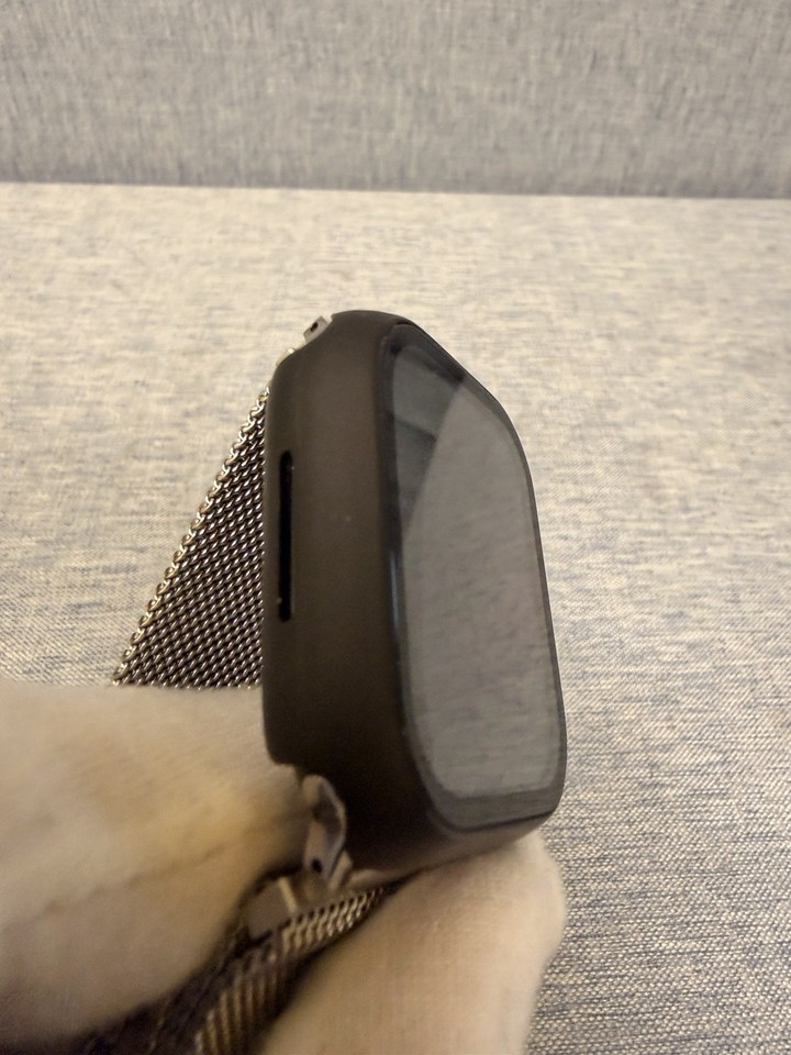 Apple Watch Series 7 41mm Midnight Aluminum Case W/ SS Mesh Band | eBay