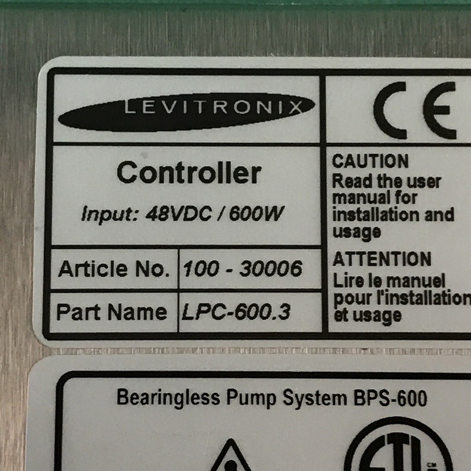 LEVITRONIX Dynamic Flow Controller LPC-600.3 100-30006 48V/600W | eBay
