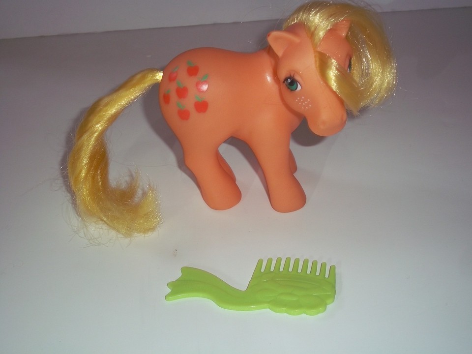Vintage MY LITTLE PONY 1983 APPLEJACK G1 Rare condition w/ accessories ...