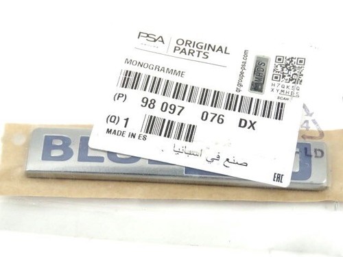Genuine New PEUGEOT BLUEHDi BADGE Emblem 208 2008 308 3008 508 5008 ...