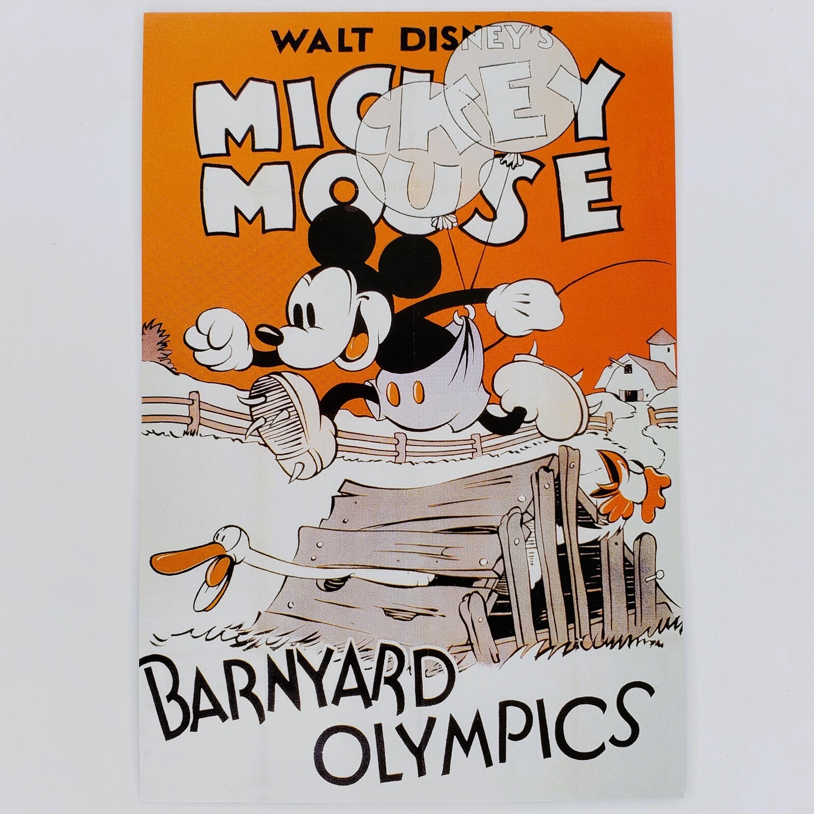 Mickey Mouse Postcard Art of Disney Movie Poster Barnyard Olympics ...