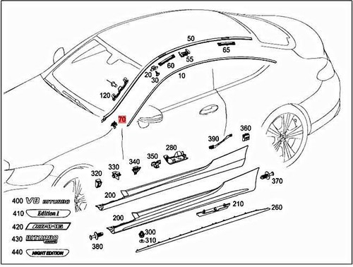 Genuine MERCEDES A205 C205 S205 W205 C-CLASS W205 Trim clip 2059910098 ...
