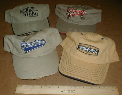 George Strait collection 4 Tour Hats NEW Hat Lot all unworn NOS Country ...
