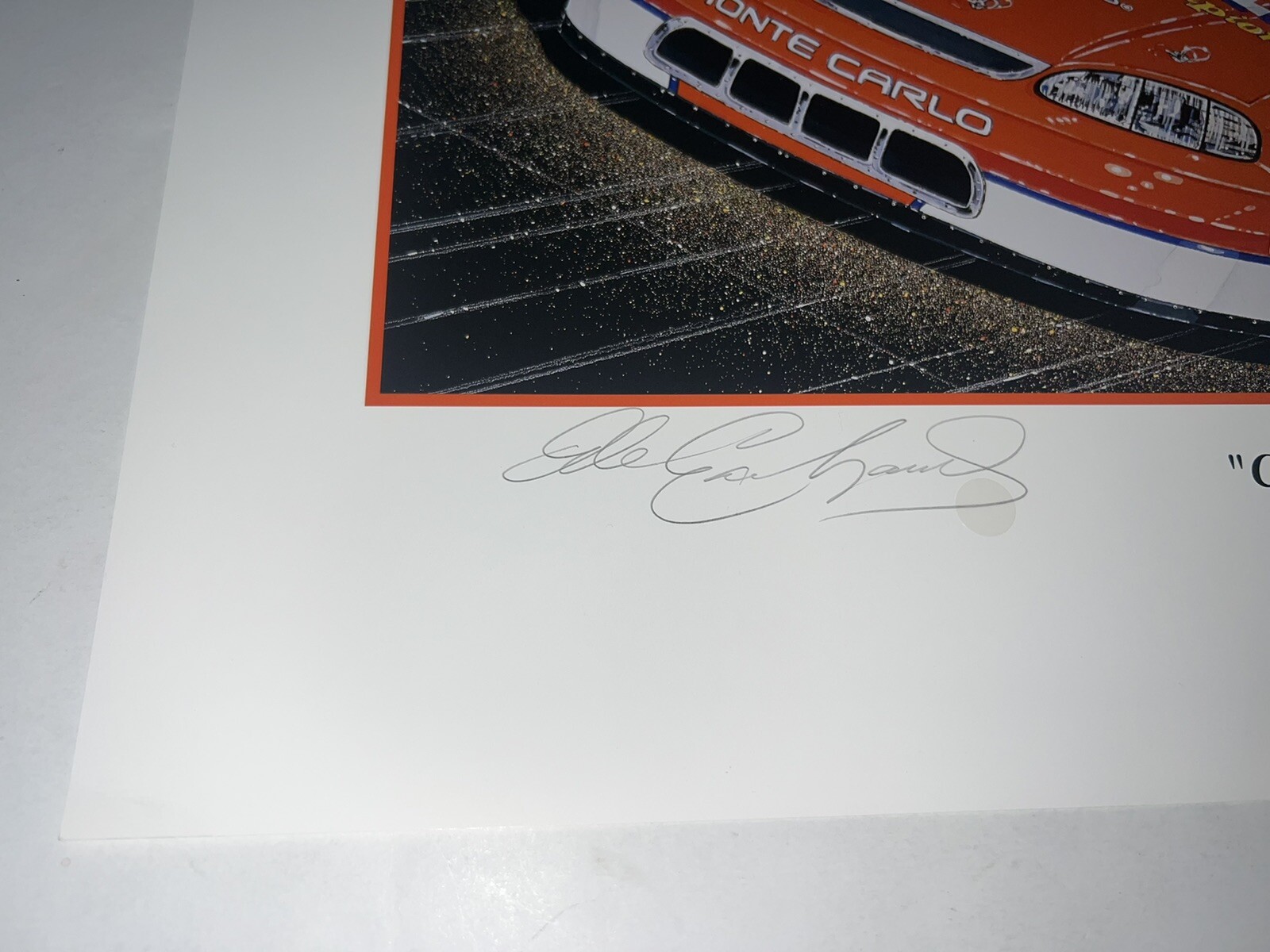 Dale Earnhardt Sr Autographed Sam Bass signed 24" X 27" Print - COA ...