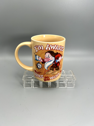 DISNEY Grumpy Jerry Leigh Dwarf Coffee Mug Cup I'm Awake What More Do ...