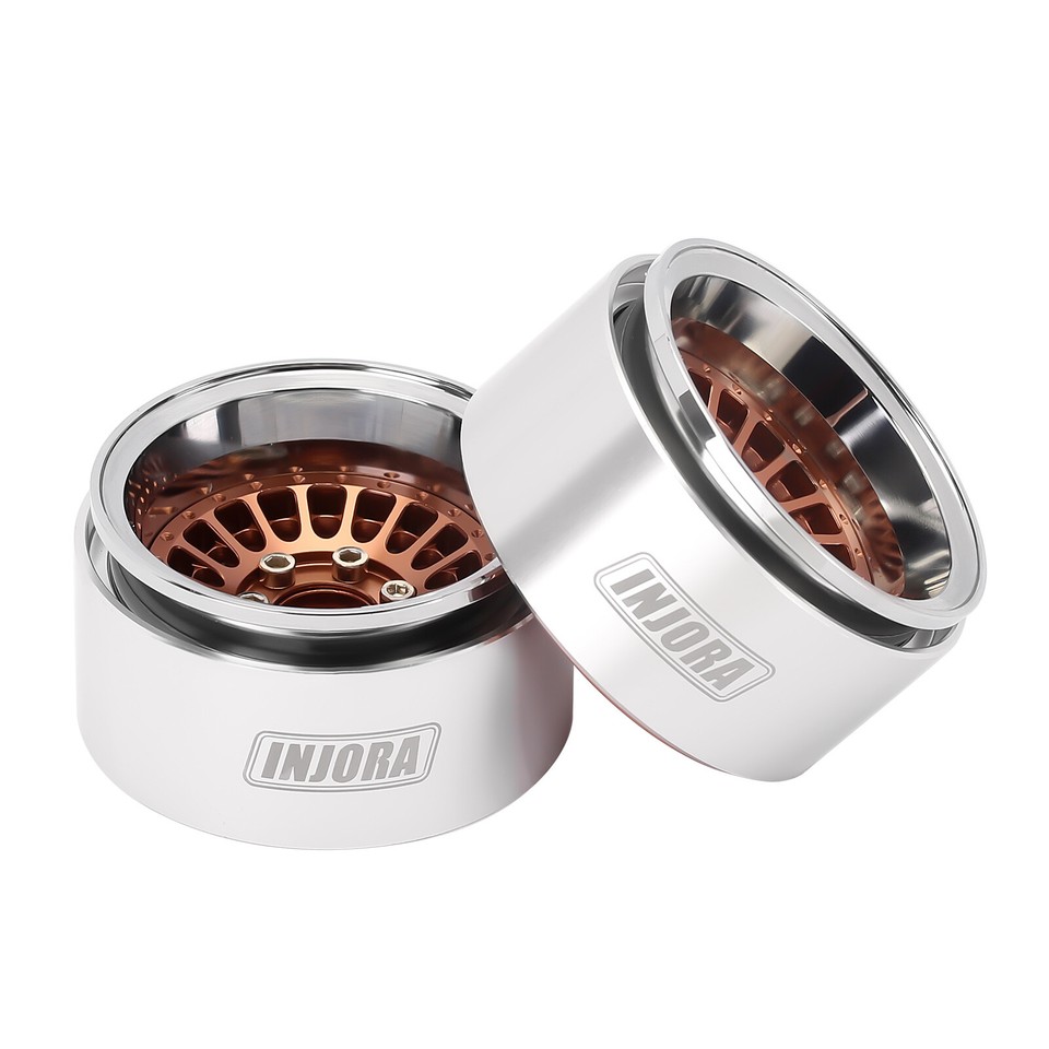 INJORA -10mm Offset Aluminum 1.9 Beadlock Wheels for SCX10 Pro TRX4 VS4 ...